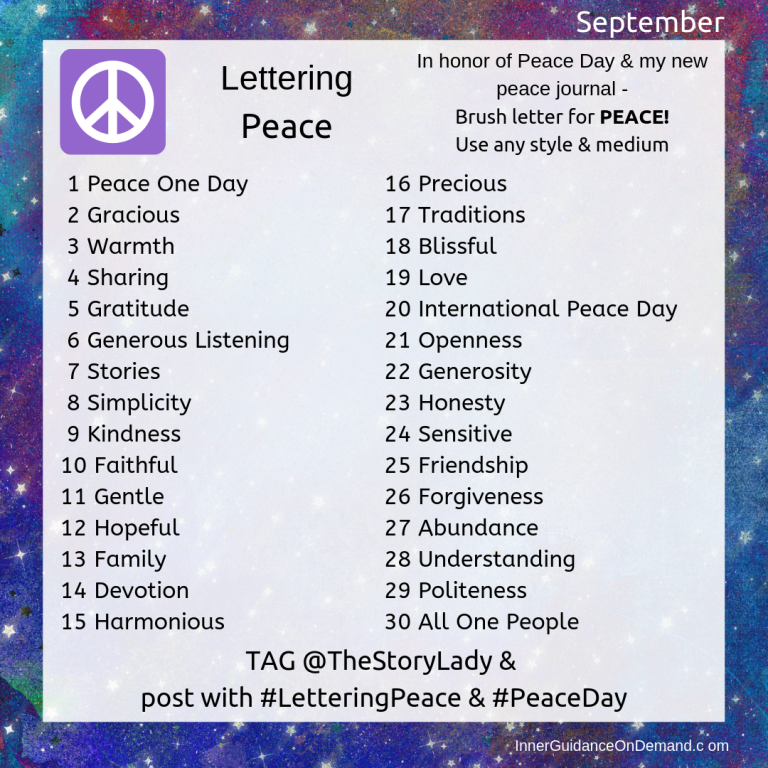 Join the Lettering Peace Brush Lettering Challenge in Honor of the ...